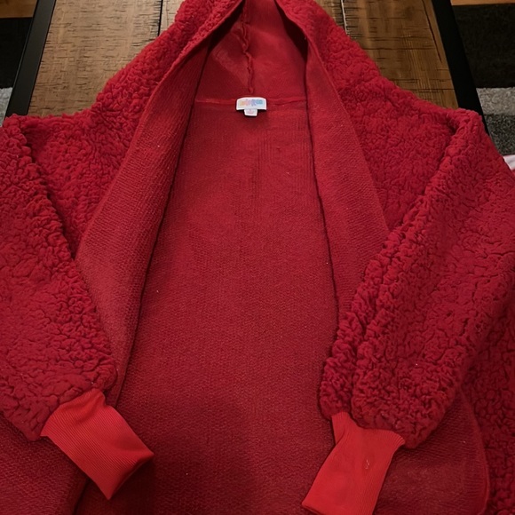 LuLaRoe | Jackets & Coats | Lularoe Teddy Bear Hooded Fleece Jacket ...